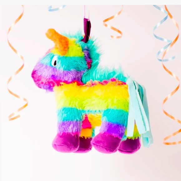 Bark | Dog | Nwt Rare Bark Box Full O Fluff Pinata Rainbow Party ...